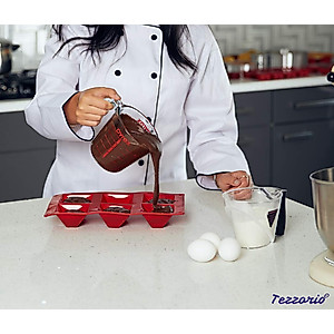 Tezzorio 6-Cavity Pyramid Silicone Baking Mold, BPA Free, Non-Stick Baking Molds/Cake Pans