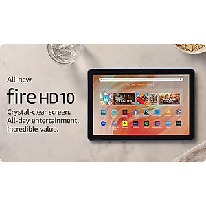 Amazon Fire HD 10 tablet, built for relaxation, 10.1" vibrant Full HD screen, octa-core processor, 3 GB RAM, latest model (2023 release), 32 GB, Ocean