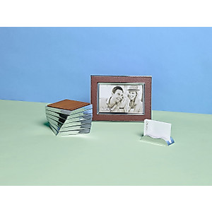 nambe Twist Coaster 6-Piece Set | Wooden Drinks Coasters for Tabletop Protection | Made of Acacia Wood and Metal Alloy | Unique Sculptural Design for Coffee Table or Bar Décor | 4.25 Inches