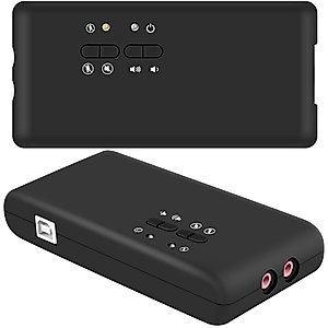 LEAGY USB 7.1 External Sound Card (8-Channel) - 7.1 Channel USB Soundbox - Dynamic 3D Surround Sound - UP to 8 Speakers - Simultaneous Recording and Playback - Analog and Digital Audio Equipment