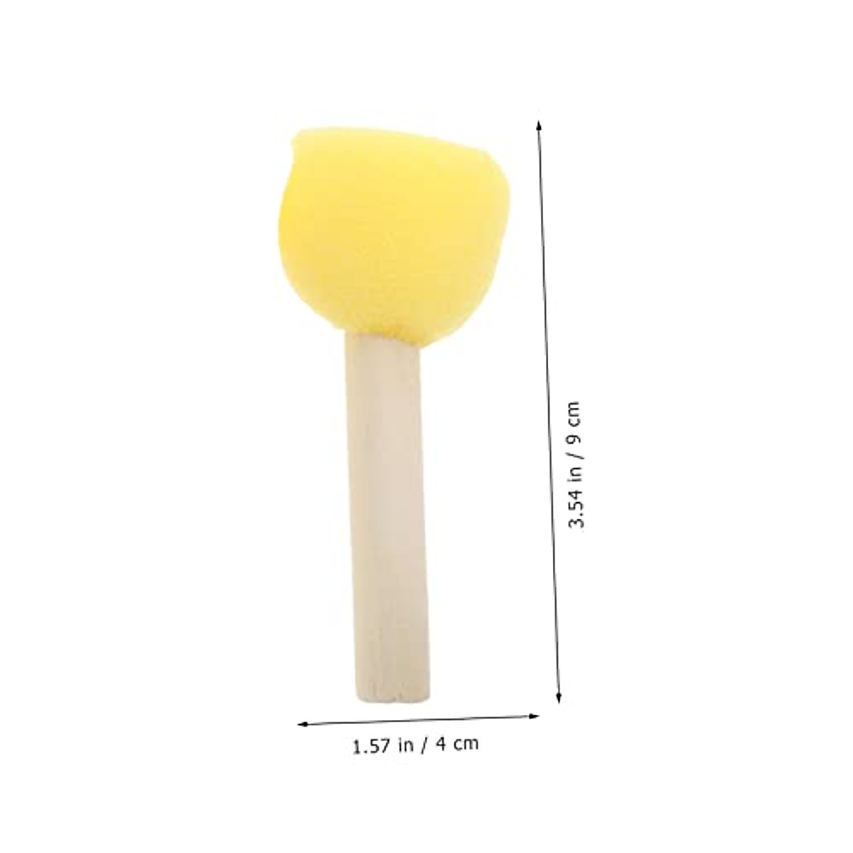 Drawing Sponge 28pcs Head Paint Brushes Painting Supplies for Round Sponge Foam Brush Set DIY Painting Tools Paint Cup Wooden Yellow Practical Brush Coloring Brush Round