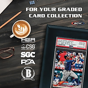 BCW Interlocking Graded Card Frames - Black - Pack of 4 | Interlocking Frames Ideal for Collectibles, Trading Cards, and Memorabilia | Wall Display Frame