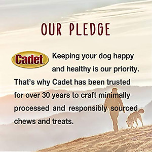 Cadet Gourmet Triple Chews Pork Hide, Sweet Potato, & Chicken Dog Treats - Healthy Dog Treats for Small & Large Dogs - Inspected & Tested in USA (6 Count)