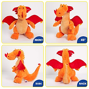 Glow Guards 12’’ Musical Light up Charizard Dragon Stuffed Animal Plush Toy Night Lights Doll Holiday and Birthday Gifts for Kids