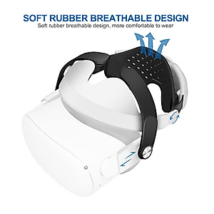 Esimen M3 Head Strap Compatible for Oculus Quest 2, Reduce Facial Pressure,Replacement Elite Strap for Meta Quest 2 Face Cover Light Blocking, Washable VR Accessories (M3-White)