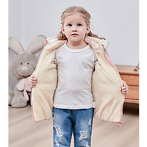 TUONROAD Toddler Coats for Girls 24 Months Baby Winter Puffer Jackets 2T 3T Kids Thicken Fleece Down Alternative Clothes 2 3 Years Cute Princess Birthday Dressing Up Zipper Hoodies Sweatshirts