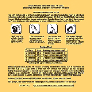 Amazon Brand - Mama Bear Infant Milk-Based Baby Formula Powder with Iron, Dual Prebiotics, Omega 3 DHA and Choline, Brain, Growth, Immunity, 22.2 Ounce