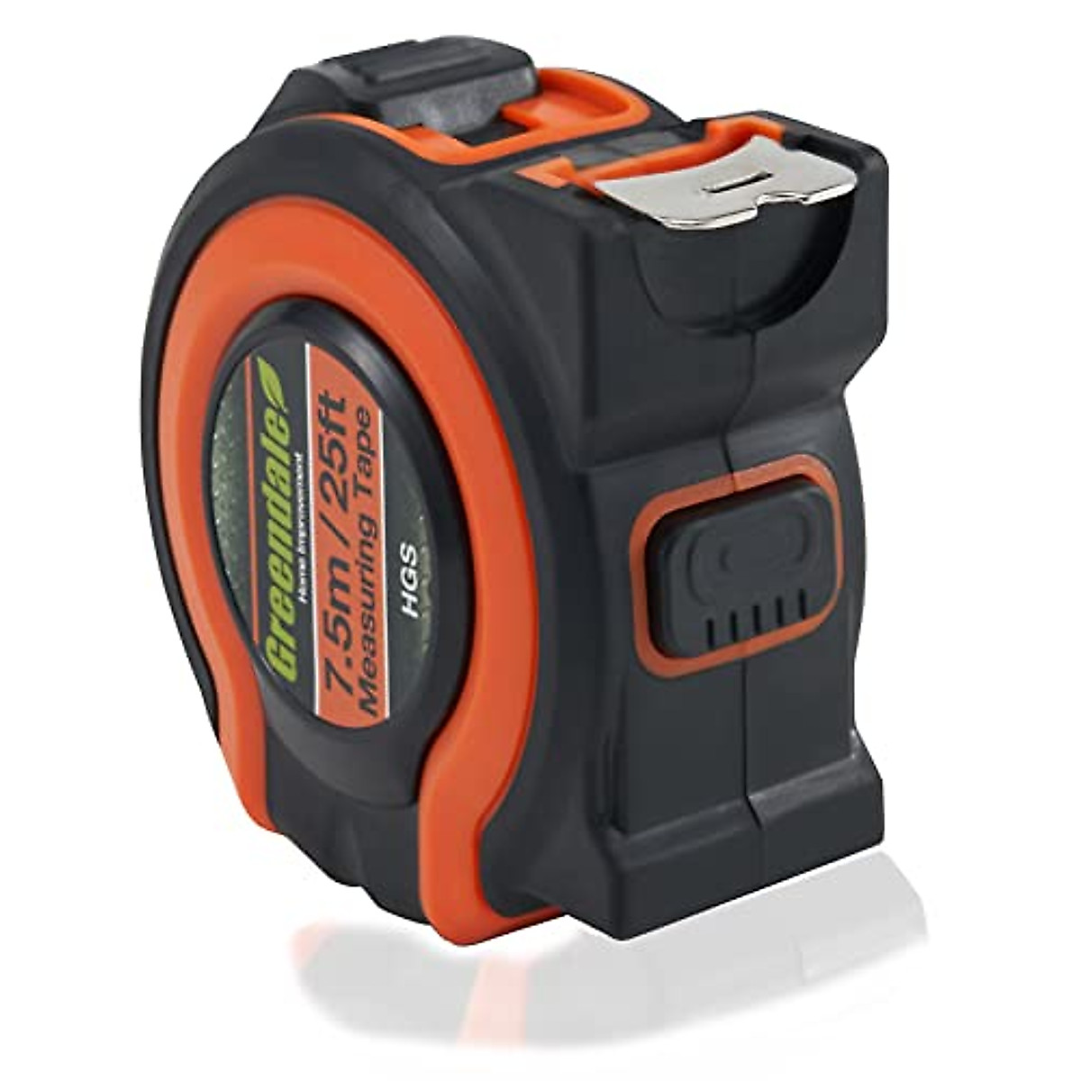 Greendale - 6 Pack of 25 ft Tape Measures / Measuring Tapes - Inches & Centimeters - Tough Outer Shell - Thumb and Quick Lock - Autowind - Belt Clip