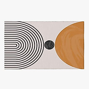 Modern Abstract Mid Century Geometry Area Rug, Boho Abstract Art Print Indoor Carpet, Rugs Floor Carpet, Indoor Non-Slip Rug for Room Sofa Living Room Mat Bedroom Home Decor 6 x 4ft
