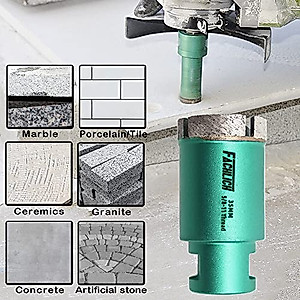 FACHLICH Diamond Core Drill Bits - 1" Granite Hole Saw 2pcs 25mm Wet Drilling for Marble,Granite,Artificial Stone,Brick, Limestone