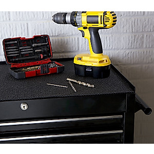 Duck Brand 283551 Supreme Easy Liner Non-Adhesive Shelf Liner, 12" x 8', Black