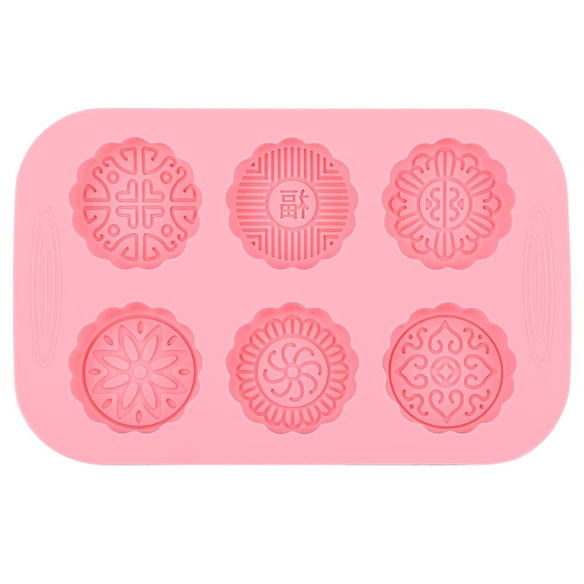Mooncake Mold, 6 Slots Mooncake Mold, Food Grade Silicone for Cookies Make Good Looking Moon Cakes