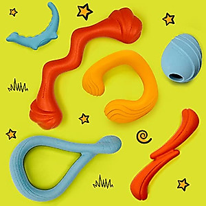 Nylabone Eggi Interactive Fillable Dog Chew Toy - Lightweight Bouncy Floatable Dog Treat Toy for Creative Play & Dog Exercise, Blue, Large/Giant - Up to 50 lbs. (1 Count)