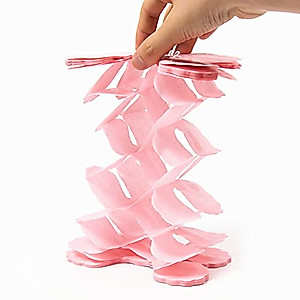 Blue-Pink Gold Party-Decorations Streamers Garland - 12pcs Gender Reveal Ideas 4-Leaf Clover Paper Streamer Wedding Birthday Bachelorette Engagement Baby Shower Supplies Banners Ouruola