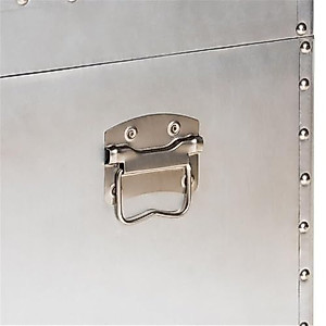 Baxton Studio Serge French Industrial Silver Metal 2-Drawer Accent Storage Chest