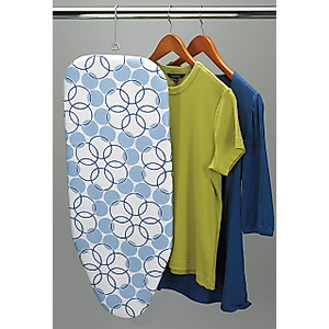 Household Essentials 122101 Small Tabletop Ironing Board with Folding Legs - Magic Rings Cover and Pad,Blue Rings