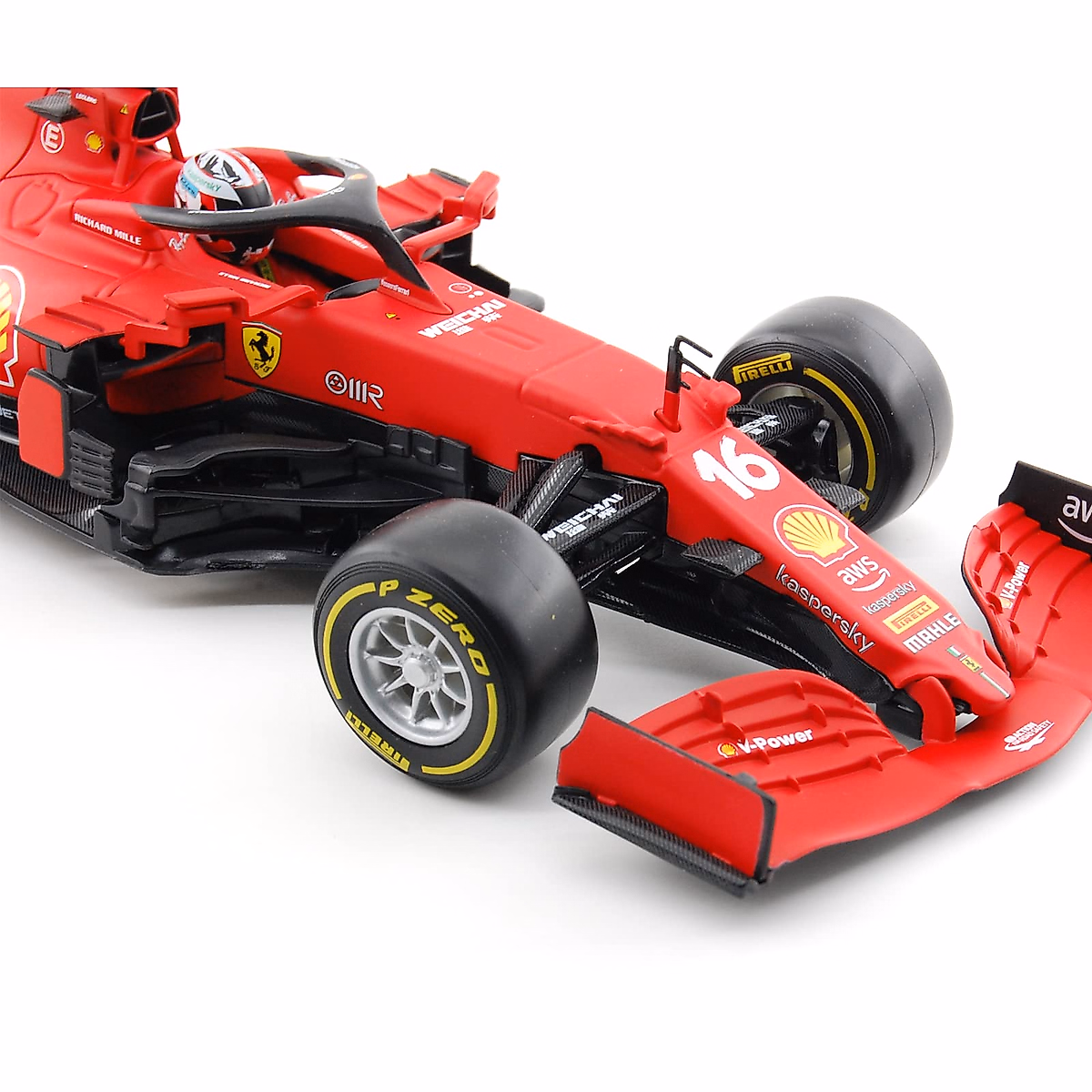 JODIYAAH Bburago 1/43 2022 F1-75 Scuderia Ferrari #16 Charles Leclerc F1-75 #55 Carlos Sainz Alloy Luxury Vehicle Diecast Cars Model Toy Collection Gift (F1-75 #16 Hardcover)