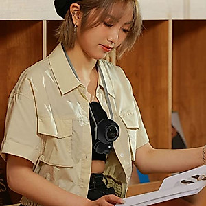 XUnion Spaceman Hanging Fan, Personal Necklace Fan Astronaut Shaped, Mini Portable Hanging Fan Bladeless Fan for Outdoor Travel Camp