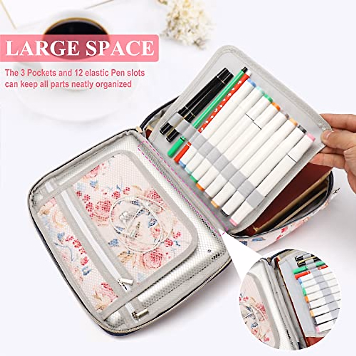 Bible Cover for Women, Bible Case Carrying Bookcase Church Bag Bible Protective Multi-Functional Bag with Handle and Zippered Pocket Adjustable Shoulder Strap, Perfect Gift for Women Girls Kids