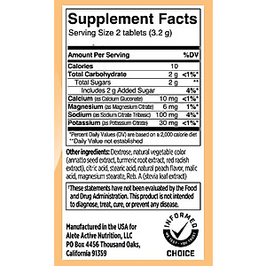 SaltStick Electrolyte FastChews - 60 Peach Chewable Electrolyte Tablets - Salt Tablets for Runners, Sports Nutrition, Electrolyte Chews for Hydration