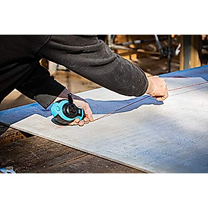 OX TOOLS Pro Chalk Reel & Chalk Pack | 6-to-1 Gear Ratio & 8 Strand Thick Line, blue (OX-P503502)