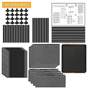 HAITRAL Drawer Clothes Organizer, Fabric Storage Chest - 4 Drawers Storage Organizer Unit for Closet, Easy Assembly Closet Dresser for Dorm, Bedroom, Hallway, Storage Bins (Gray)