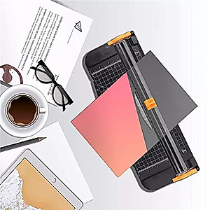 Paper Cutter-12 inch Paper slicerA4 with Automatic Safety Guard and Side Ruler, 1 Free Replacement Blade for Paper Cutter, Suitable for Cutting Craft Paper、 Card Coupons 、Photos