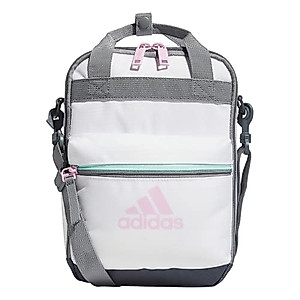 adidas Squad Insulated Lunch Bag, White/Orchid Fusion Purple, One Size