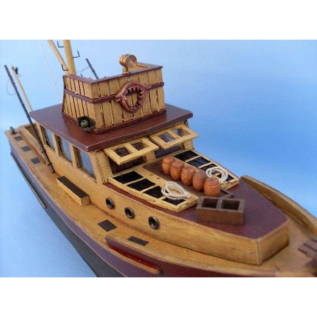 Hampton Nautical "Jaws" Orca Model Fishing Boat - Fully Assembled (Not a Kit) , brown