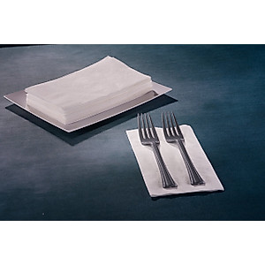Kingzak White Dinner 16.5"X15" | Eight Fold | 2-Ply | Pack of 200 Napkin, 200 Count