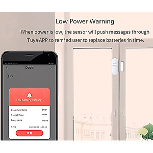 SEHOMY 2 Pack WiFi Door Sensor Detector Smart, Wireless Window Sensor Real-time Alarm Compatible with Alexa Google Assistant, Home Security Door Open Contact Sensor for Bussiness Burglar Alert