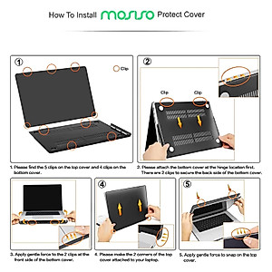 MOSISO Compatible with MacBook Pro 16 inch Case 2024 2023 2022 2021 Release M3 A2991 M2 A2780 M1 A2485 Pro Max, Plastic Hard Shell Case&Keyboard Cover&Screen Protector&Storage Bag, Matte Clear