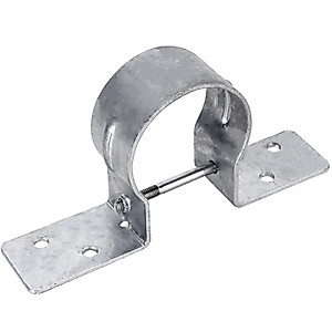 Steel to Wood Fence Bracket (12Pcs) 2-3/8 Fence Post Brackets, Fence Post Brackets for Metal Posts to Wood, Galvanized Pipe Grip Tie（No Include Screws）