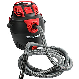 Cen-Tec Systems 10 Ft. Premium Shop Vacuum Extension Hose with 2 tank adapters and 1.25" curved end,120"L x 1.25"W, Silver