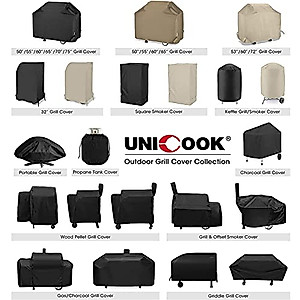 Unicook Heavy Duty Waterproof Barbecue Gas Grill Cover, Small 50-inch BBQ Cover, Special Fade and UV Resistant Material, Fits Grills of Weber Char-Broil Nexgrill Brinkmann and More, 50"W x 22"D x 40"H