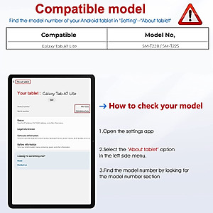 SPARIN 2 Pack Screen Protector for Samsung Galaxy Tab A7 Lite (SM-T220 / T225/T227), Tempered Glass Screen Protector for Galaxy Tab A7 Lite 8.7 Inch, Bubbles-Free
