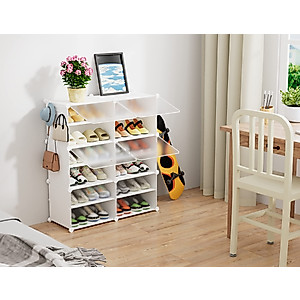 HOMIDEC Shoe Storage, 6-Tier Shoe Rack Organizer for Closet 24 Pair Shoes Shelf Cabinet for Entryway, Bedroom and Hallway