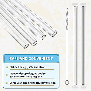 Replacement Straws for 40 oz and 30 oz Stanley Cups, 8 Pieces of 12.2×0.39 inch Transparent Stanley Cup Straws with Straw Brush, Reusable and Compatible with Stanley Cup Accessories.(Two Colors)