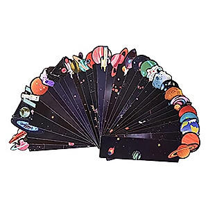Bookmarks for the Moon and Stars Planet Earth Rocket Spaceship Astronaut Pack of 30