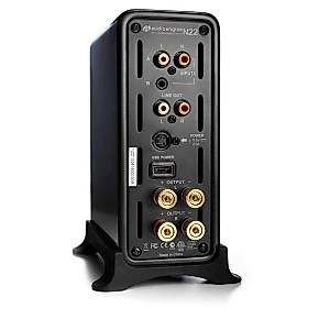 Audioengine N22 80W Mini Power Desktop Laptop Home Audio Amplifier - Analog Class AB Stereo Amplifier for Home Loudspeakers | Black