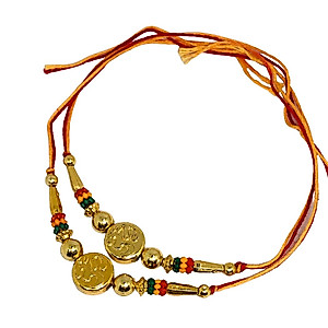 WhopperIndia Set of Two Rakhi, Ganesh Design Thread. Rakhi, Raksha Bandhan Gift for Your Brother Color Vary and Multi Designrakhi for brother simple | rakhi bracelet | | rakhi gifts for brother | bhaiya bhabhi rakhi setrakhi for brother simple | rakhi bra
