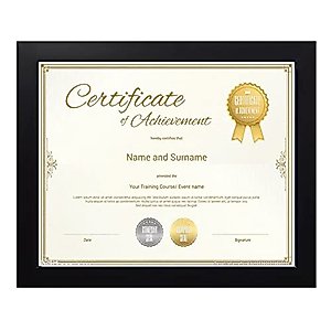 SESEAT 8.5 x 11 Picture Frame Tabletop or Wall Hanging Photo Frame, Black, 1 Pack