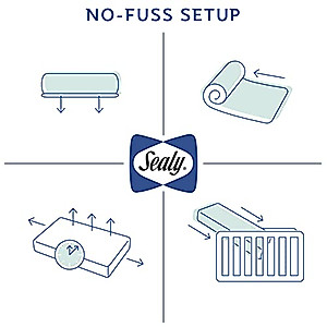 Sealy Butterfly Breathable Premium Foam Baby Crib Mattress & Toddler Bed Mattress, Washable Cover, Waterproof Crib Mattress, American Foam GREENGUARD GOLD Certified for Safety, Made in USA, 52"x28"