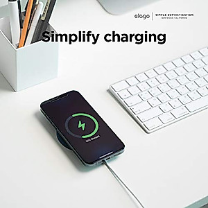 elago Charging Pad Compatible with MagSafe Charger, Compatible with iPhone 13, iPhone 12 Models, AirPods Pro & AirPods 3 - Magnetic Charger Holder, Anti-Slip [Black] [Magsafe Charger Not Included]