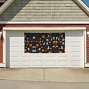 Banners and Signs for Outdoor 35x71 Backdrop for Birthday Party Business Graduation Wedding Event,Cute Halloween Pattern