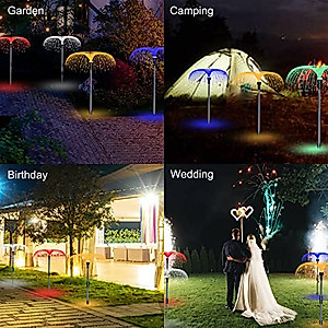 jar-owl Solar Garden Outdoor Lights, 5 Pack Multiple Color Switching, Upgraded Model Decorative Waterproof Jellyfish Light for Patio, Garden, Path, Holiday