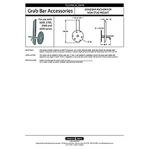 Delta Faucet DF549 Hollow Wall Anchor for Bathroom Safety Grab Bar