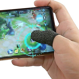 HEALLILY 5 Pairs Mobile Game Finger Cots Touchscreen Controller Finger Sleeve Breathable Anti- Sweat Thumb Finger Sleeve Thin Gaming Finger Gloves