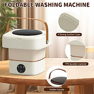 Small Portable Washing Machine, Mini Foldable Washer 4.5L High Capacity with 3 Modes Cleaning for Underwear, Baby Clothes, or Pet Clothes, for Apartment, Travel, Camping, RV, Dorm