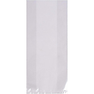 Gusset Cellophane Bags - 200-Pack Clear Bags Suitable for Popcorn Cookies Treats Marshmallows and More 4 x 9 Inches